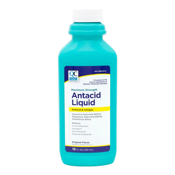 Antacid Max-Strength Liquid, Original Flavor, 12 oz