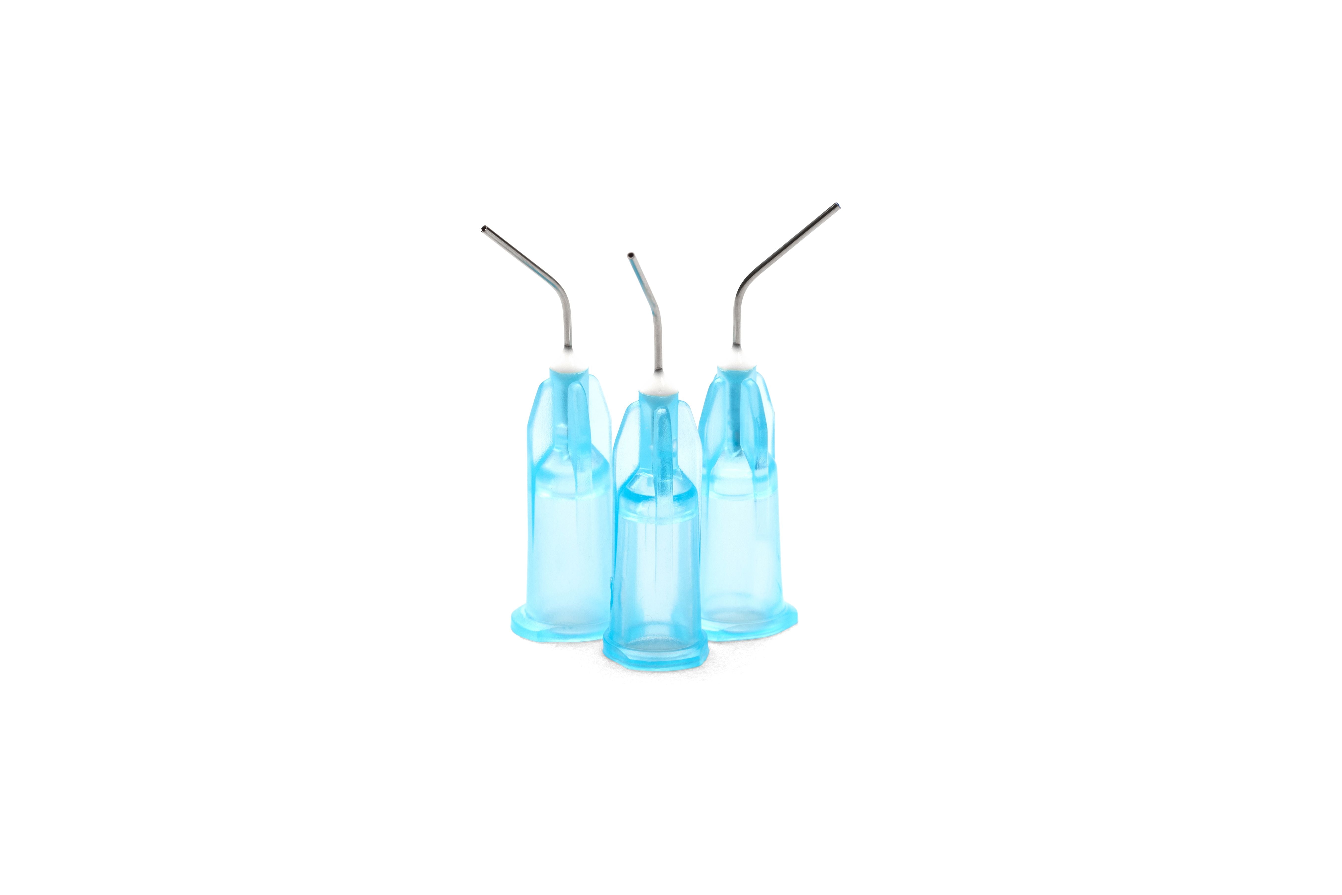 Applicator Tips Light blue, 25 ga X 1/2”, Prebent tips